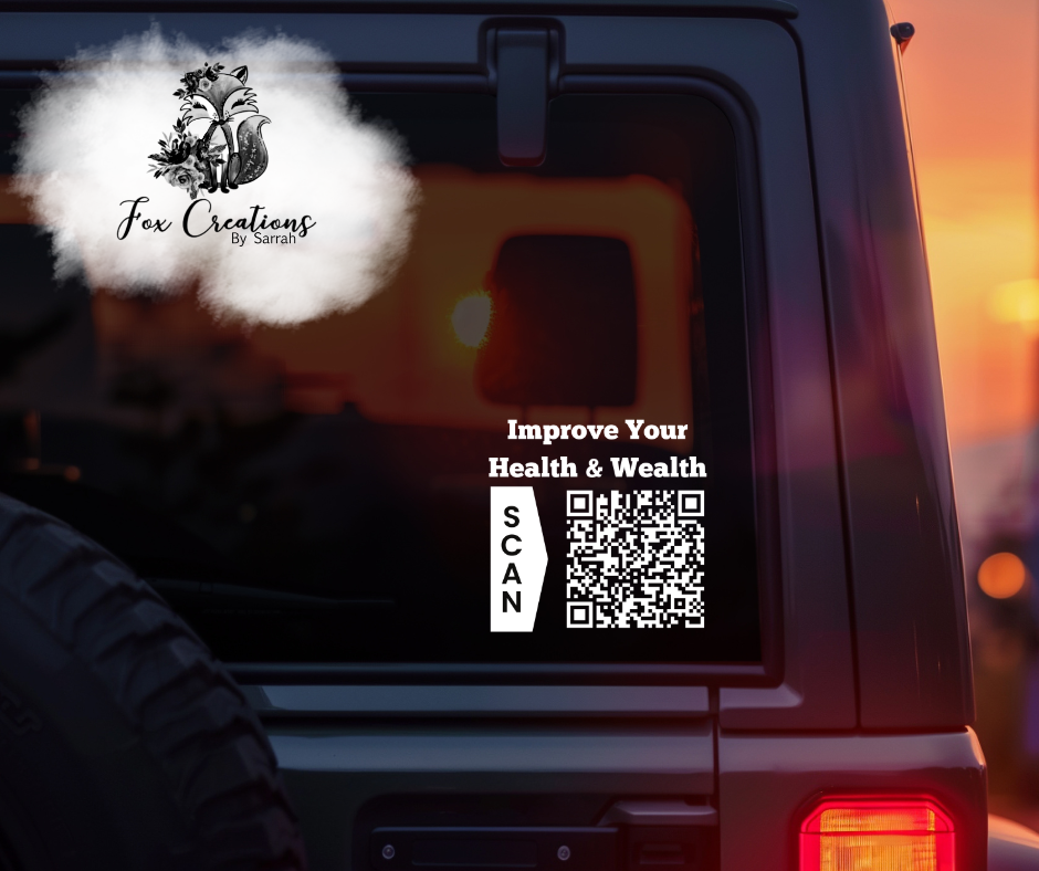 ISR QR Code Window Decal | Fox Creations By Sarrah LLC